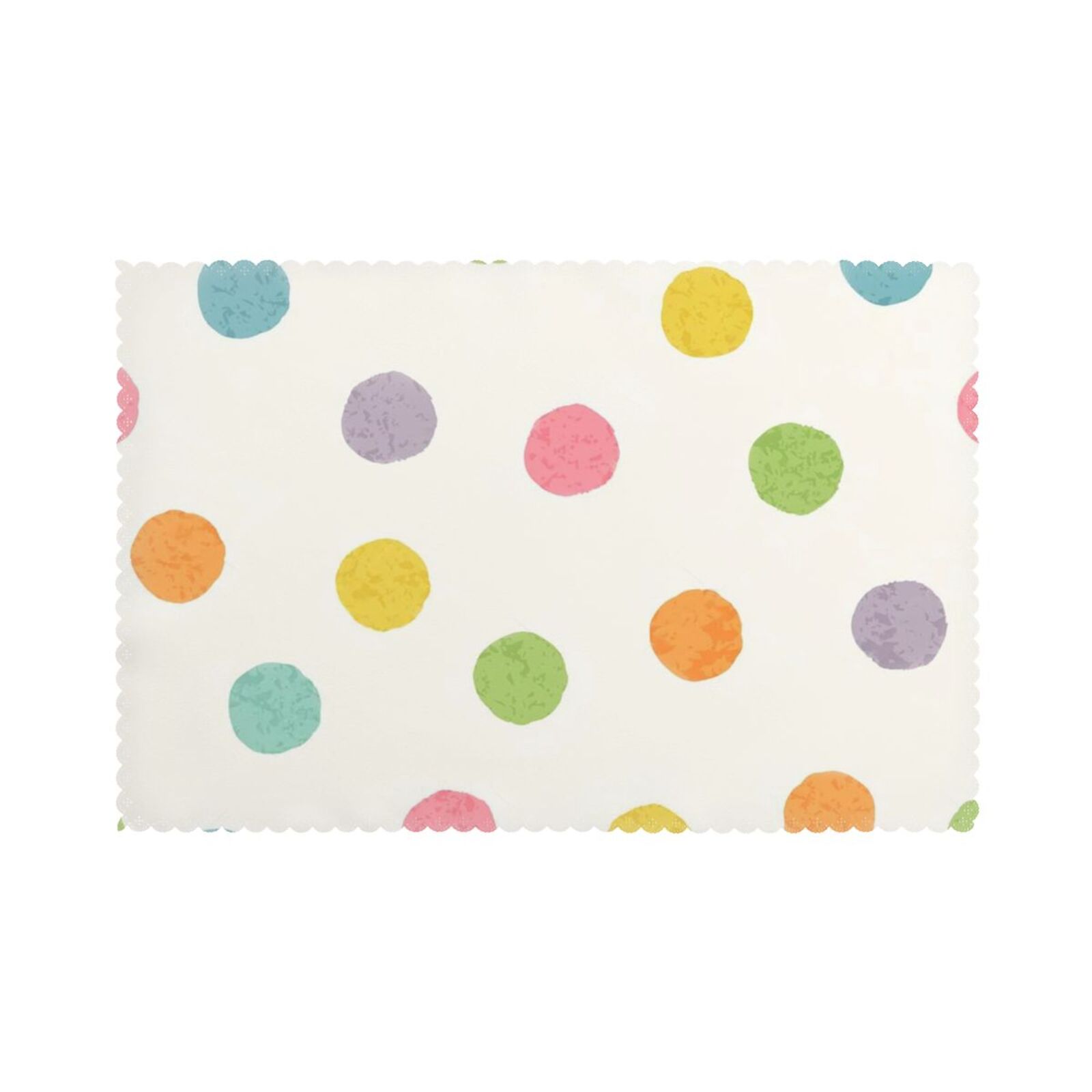 Bright Colorful Polka Dots Placemats for Dining Table Set of 6 Washable ...