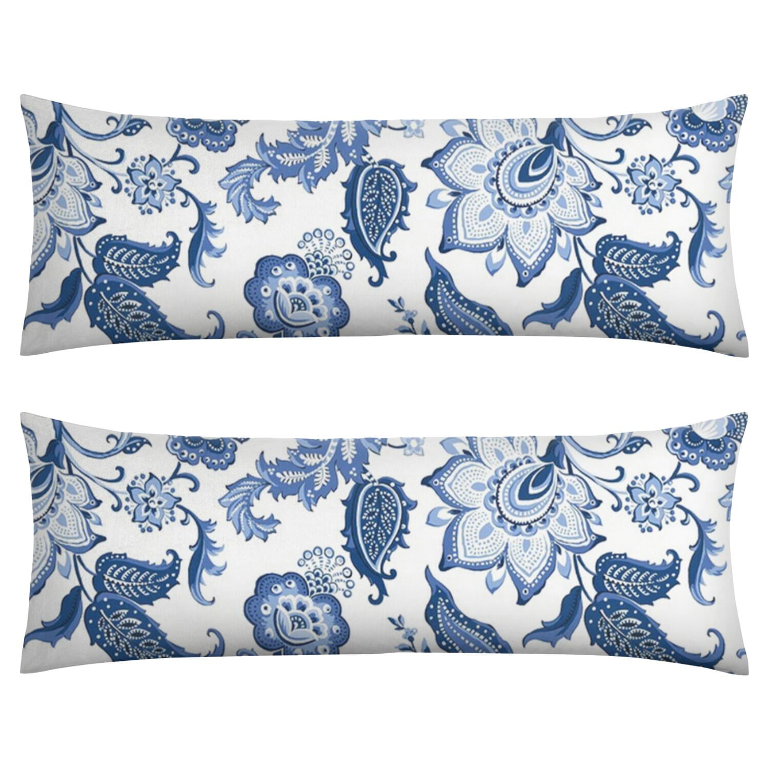 Bright Colorful Print Body Pillow Cover 20x54 - Romantic Floral Long ...