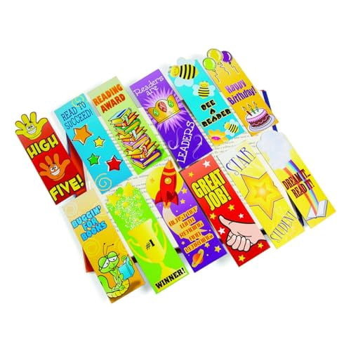 Bright & Colorful Student Bookmarks - 144 Piece Assortment - Perfect ...