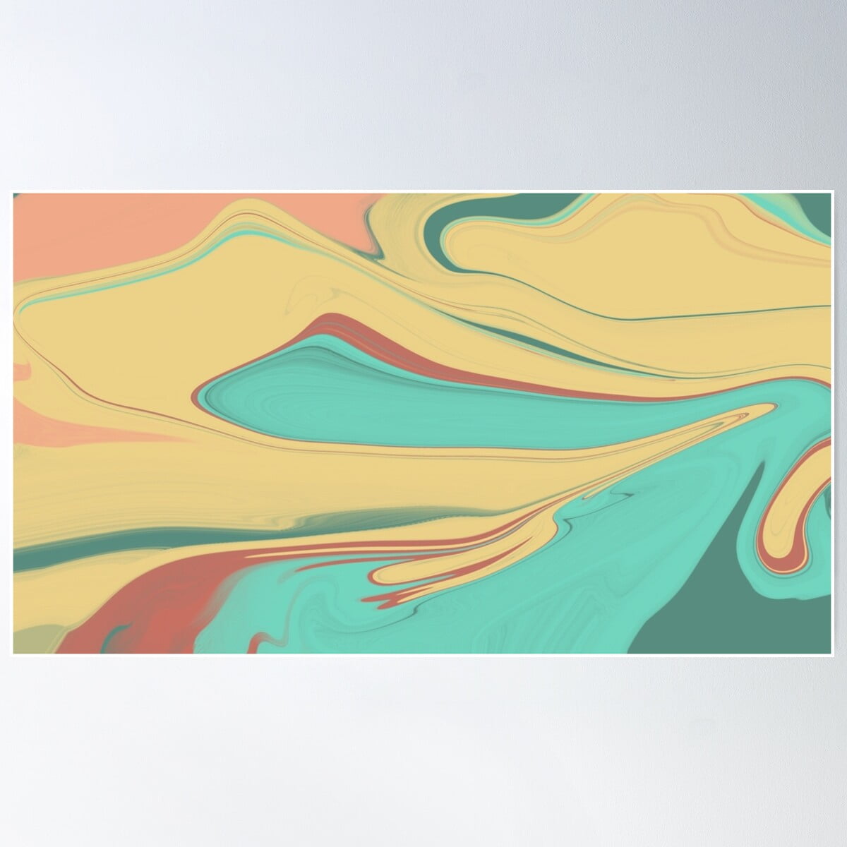 Bright Colour Pattern Paint Poster Wall Art, Modern Wall Decor For ...