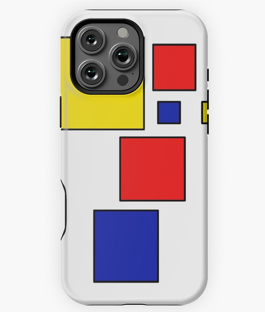 Bright Coloured Squares Geometric Phone Case for iPhone 16 15 14 13 12 ...