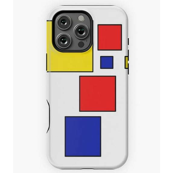 Bright Coloured Squares Geometric Phone Case for iPhone 16 15 14 13 12 ...