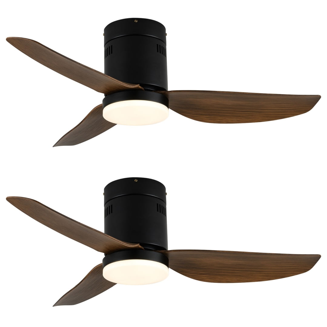 Bright Corners 40 Inch Flush Mount Ceiling Fans with Lights and Remote ...