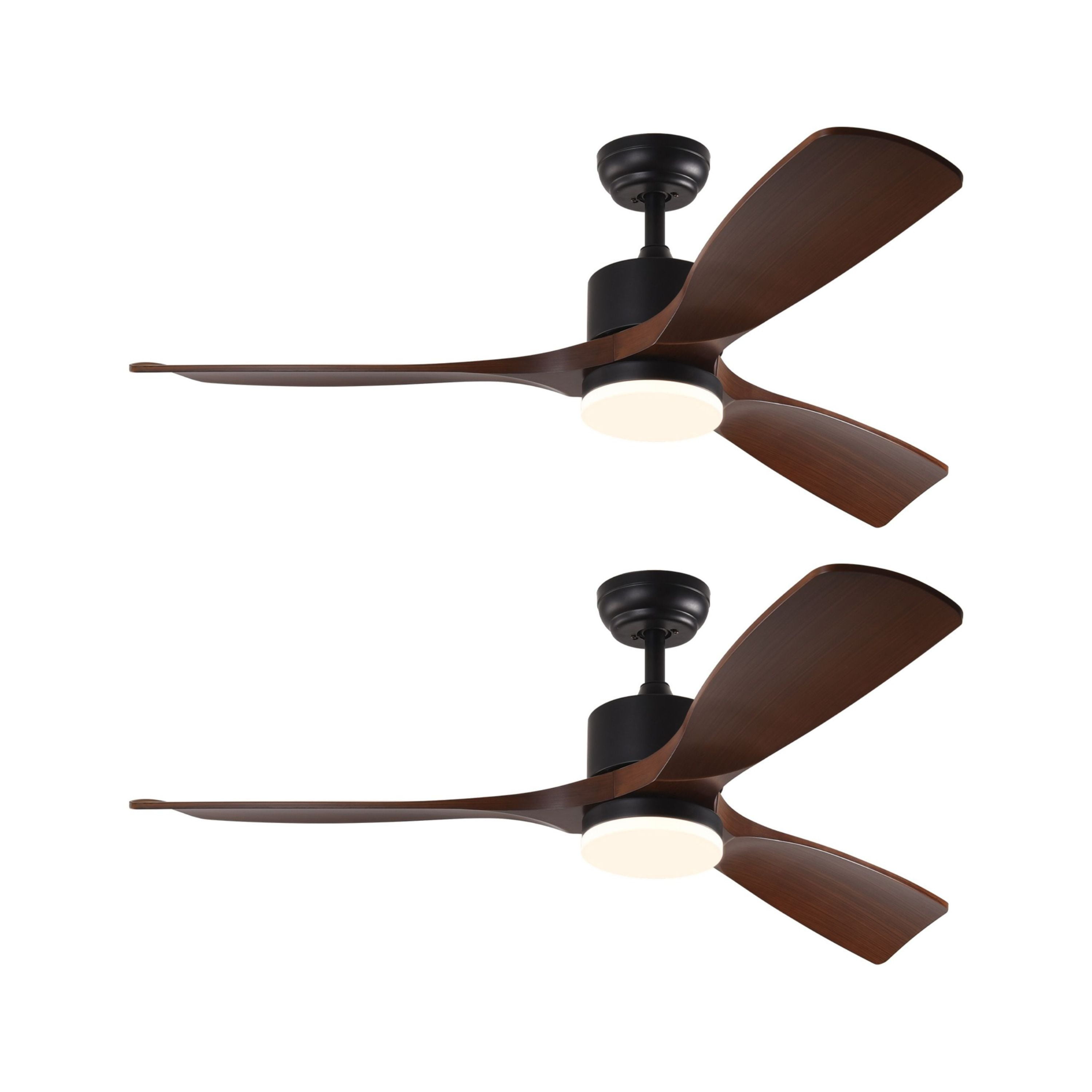 Bright Corners Modern Ceiling Fan with Light and Remote Control, Brown ...