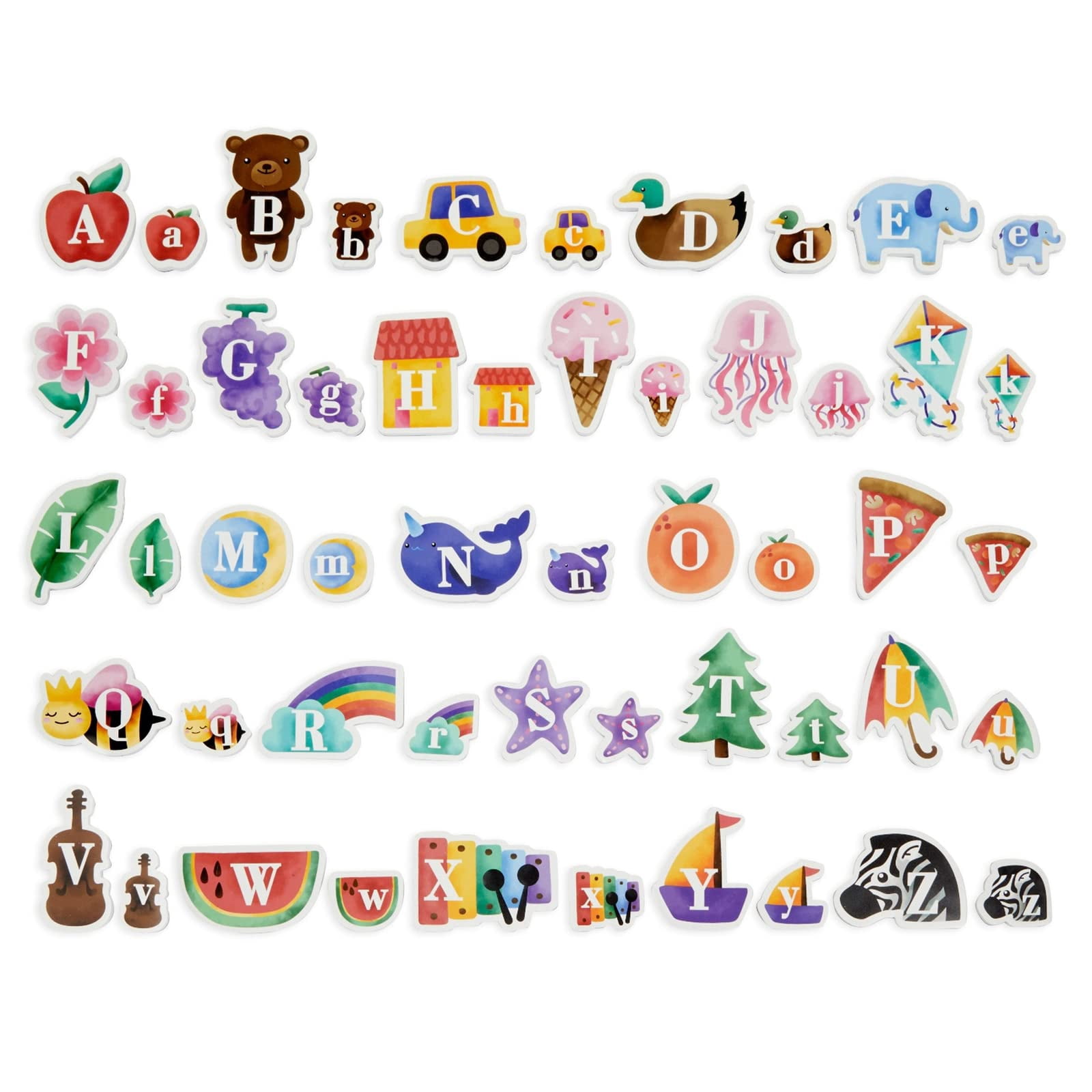 Bright Creations 52 Pieces KEF16 Alphabet Letter Magnets, Magnetic ABC ...