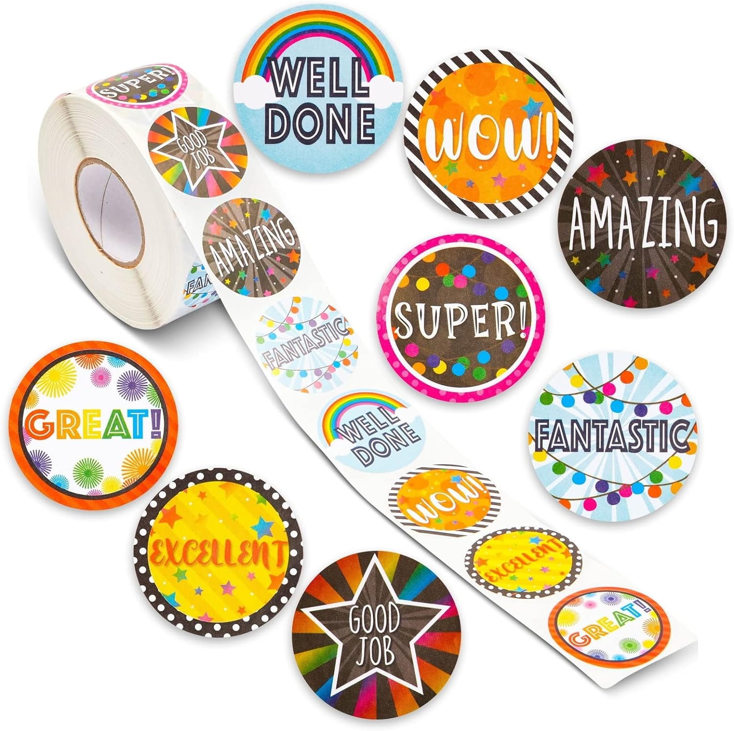 Bright Creations Teacher Stickers for Students - 1000-Piece Multicolor ...