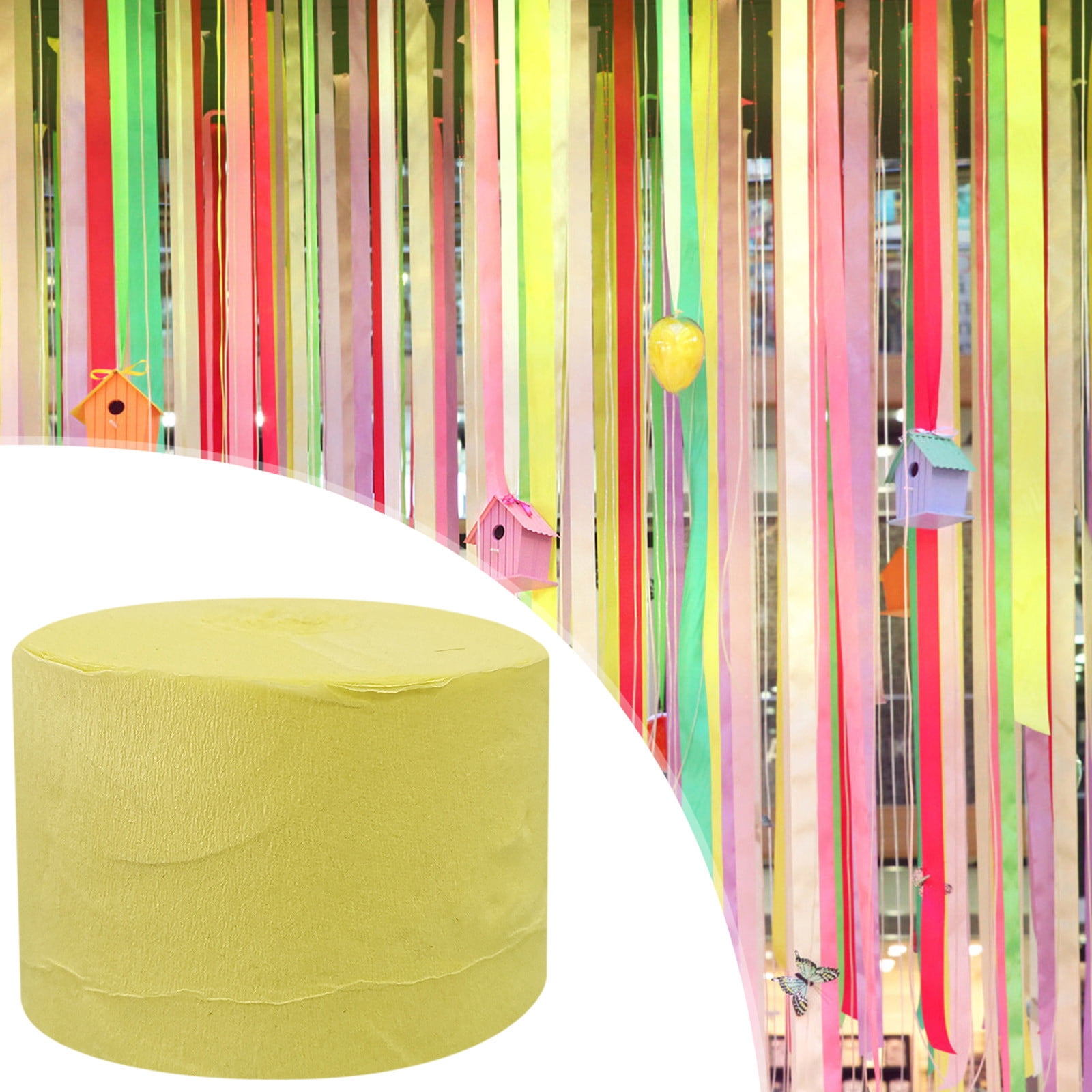 Bright Crepe Paper Roll, 81inch Flame Retardant Bleed-Proof Paper ...
