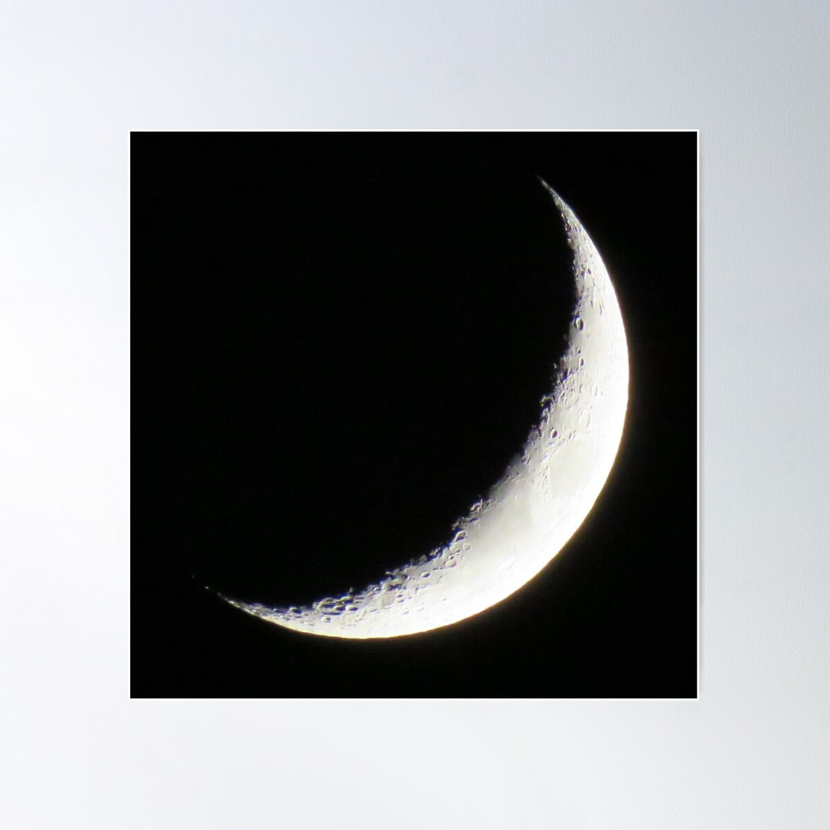Bright Crescent Moon Poster Wall Art, Modern Wall Decor For Living Room ...