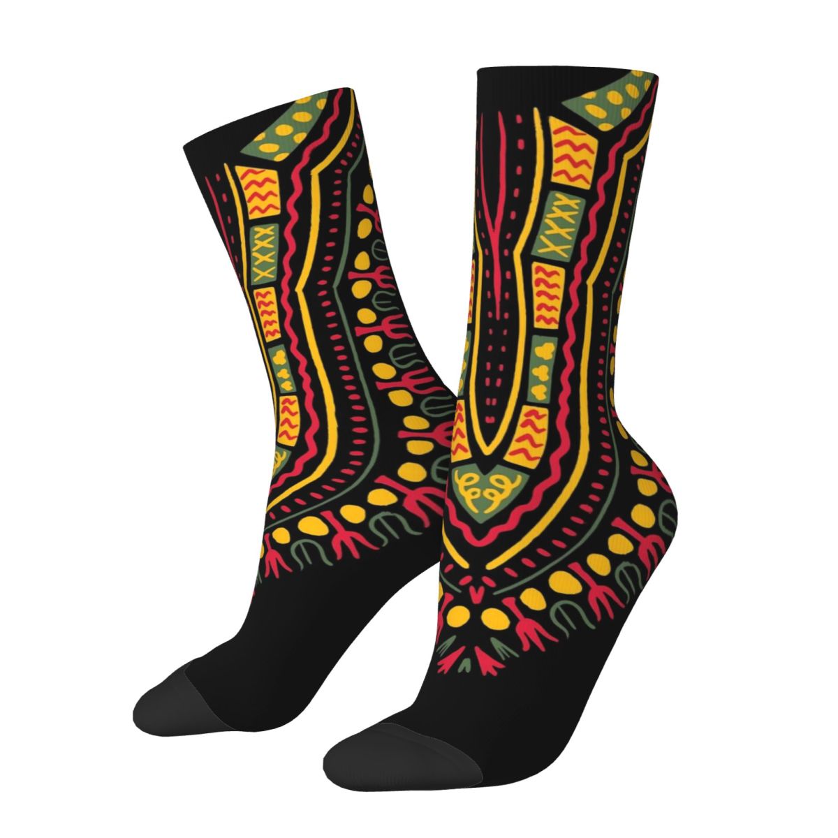 Bright Dashiki Socks African Print Modern Stockings Women Men Quality ...