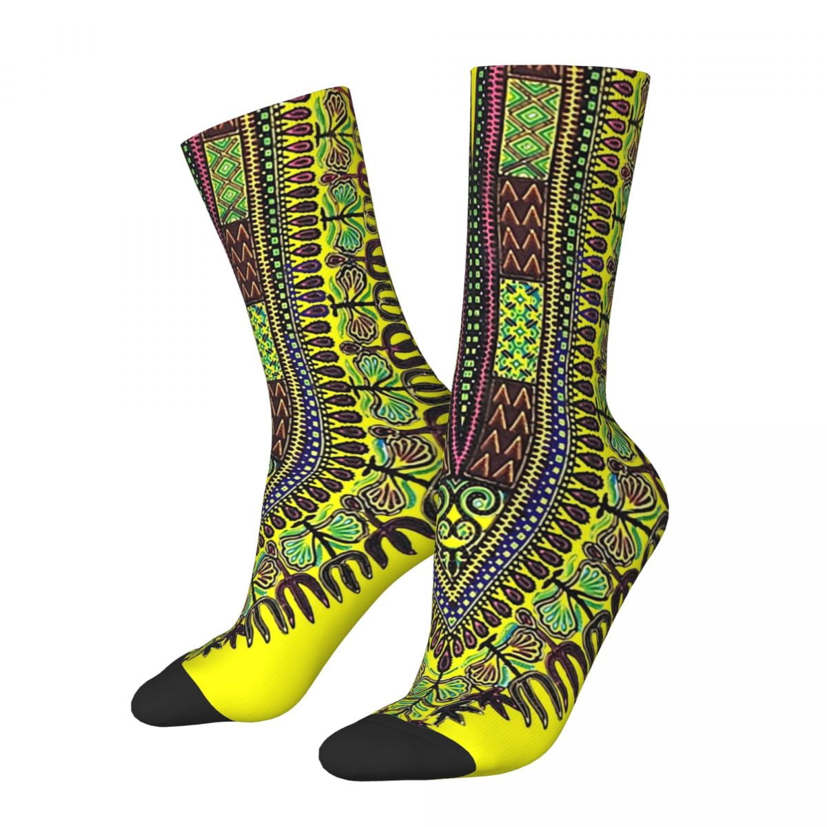 Bright Dashiki Socks African Print Modern Stockings Women Men Quality ...