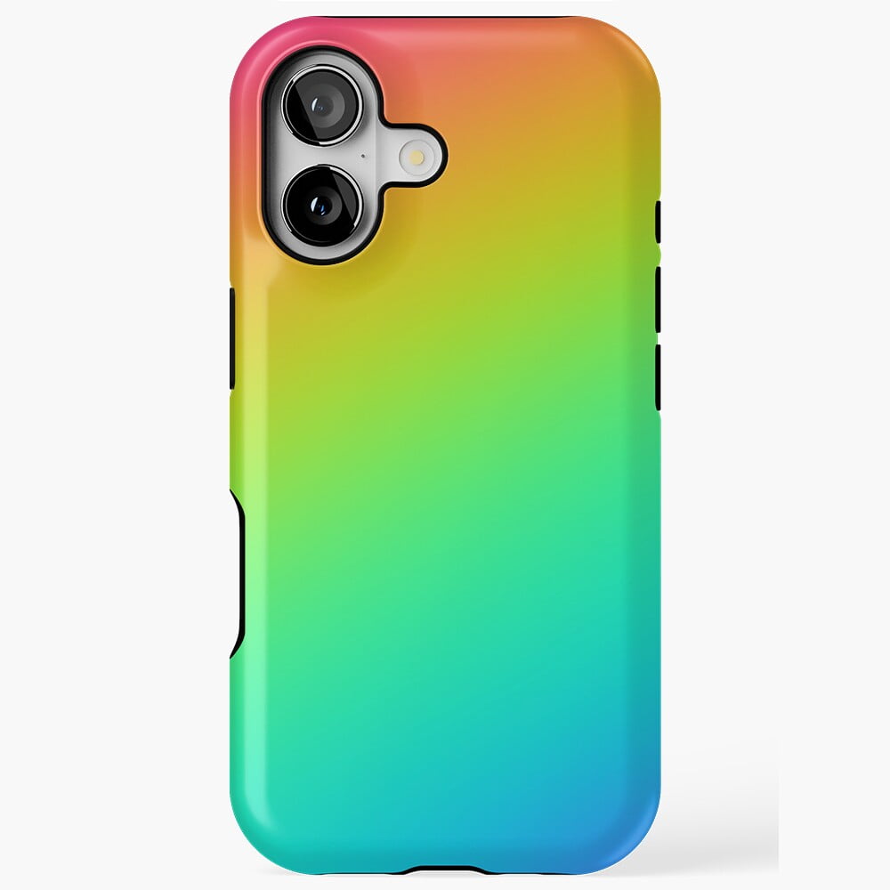 Bright Diagonal Rainbow Ombre Gradient iPhone 17 to 11 Pro Max ...