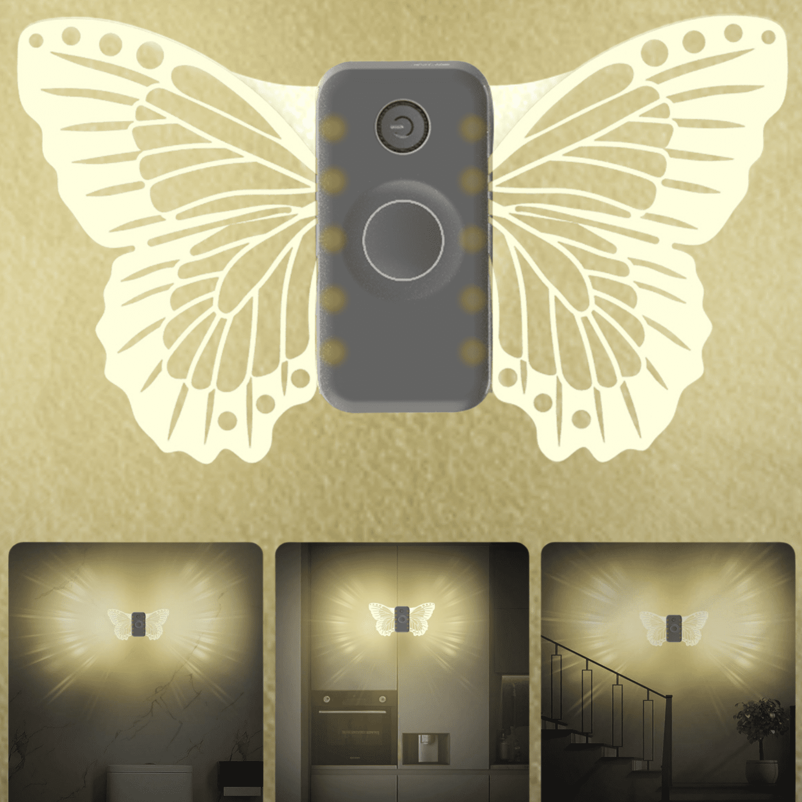 Bright Dimmable Butterfly LED Night Light, Smart Motion Sensor Night ...