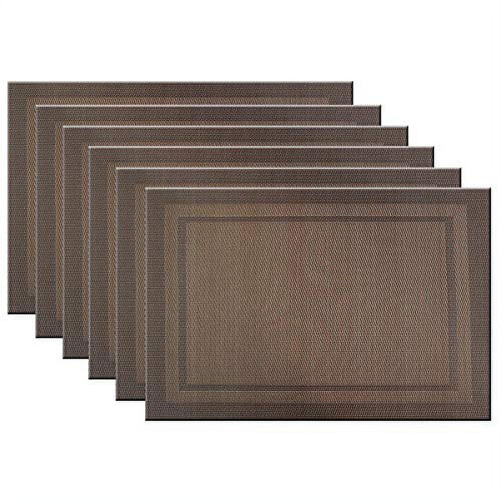 Bright Dream Placemats Washable Woven Vinyl Plastic Placemats for ...