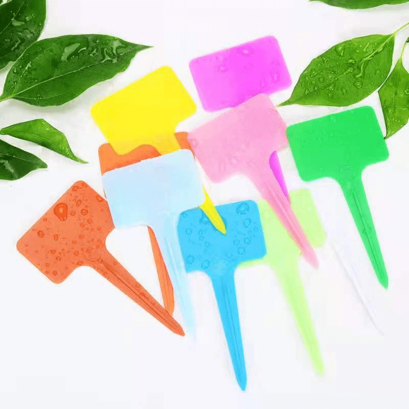 Bright and Durable T-Shaped Garden Labels - Colorful Plastic Plant Tags ...