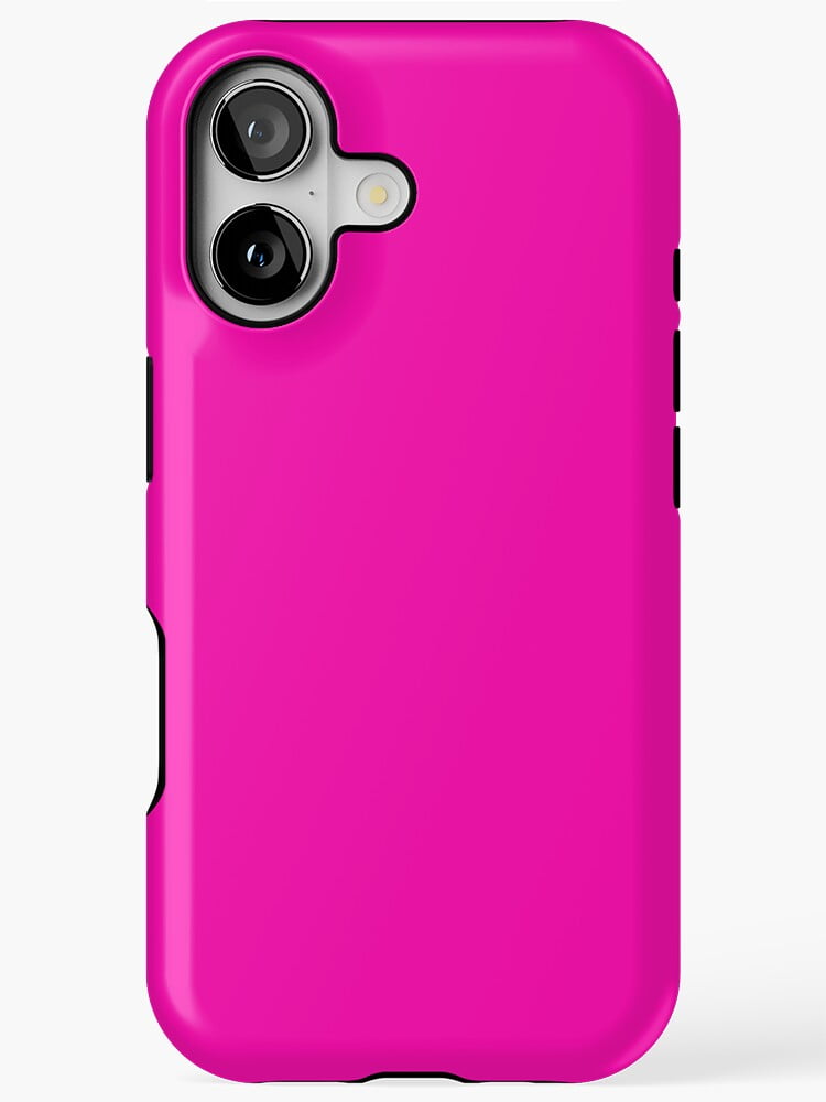 Bright Electric Neon Pink Phone Case for iPhone 17 16 15 14 13 12 11 ...