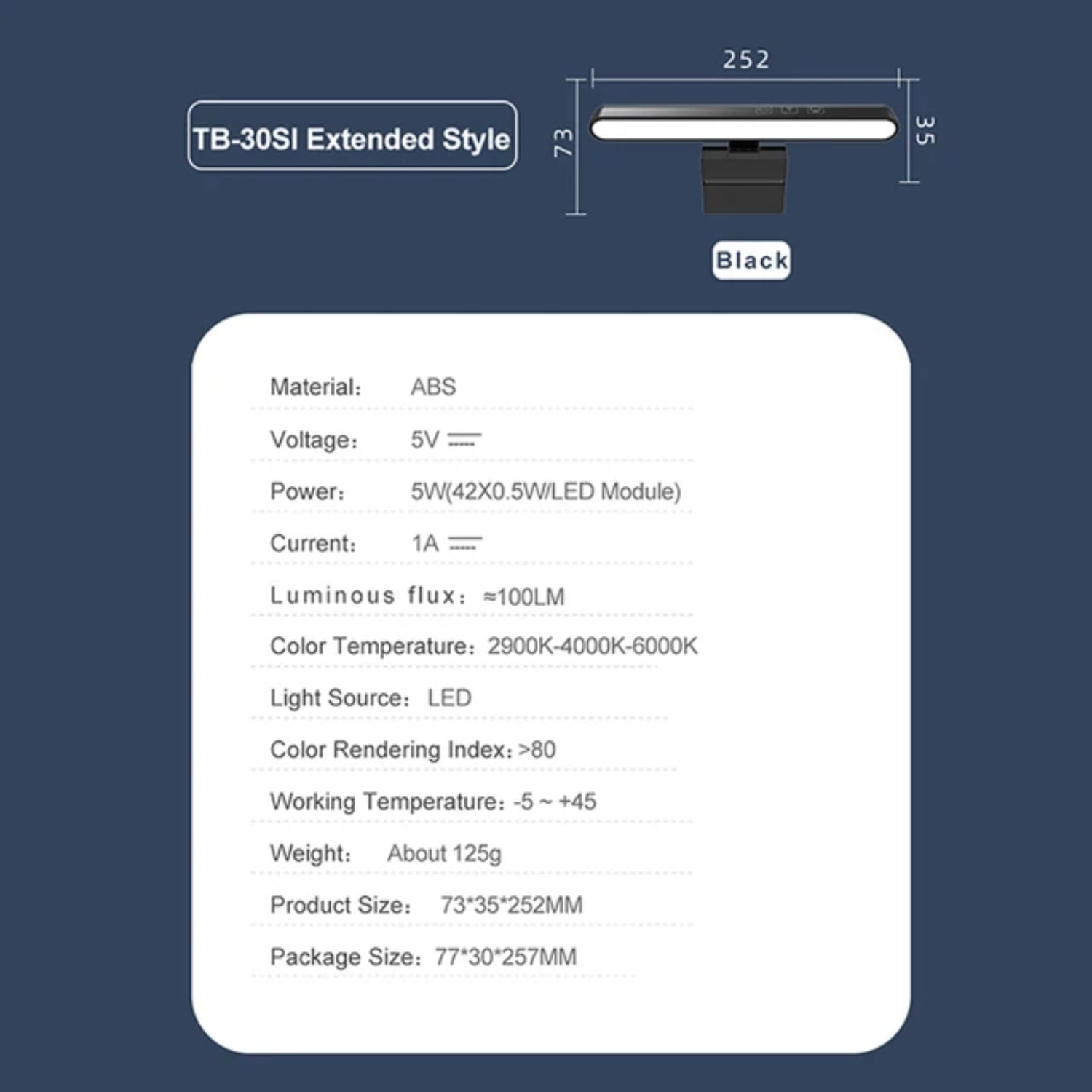 Bright Eye-Care LED Desk Lamp for Computer PC Monitor with Stepless ...