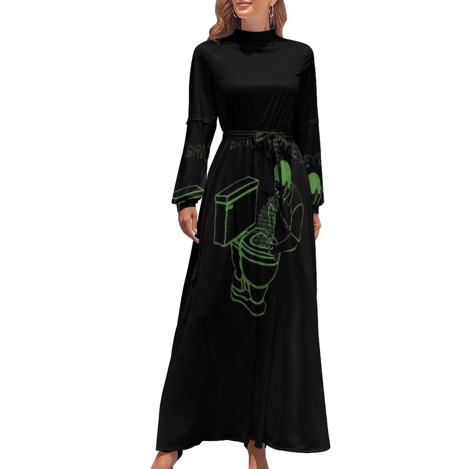 Bright Eyes Art Long Dress Female clothing women's clothing summer 2024 ...