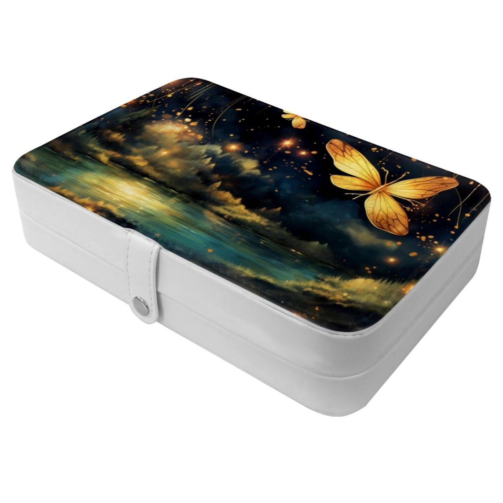 Bright Fireflies Travel Jewelry Box - Your Portable Treasure Chest for ...