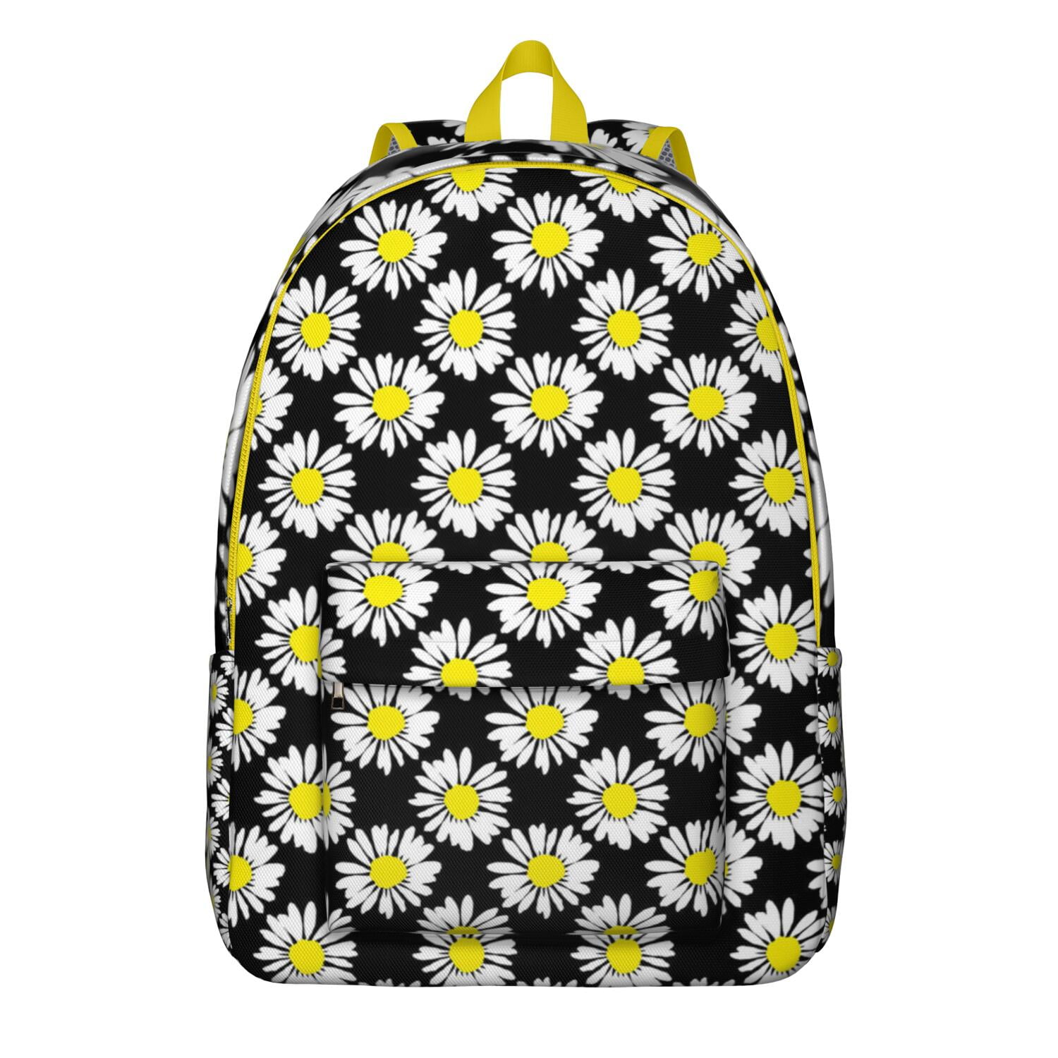 Bright Floral Design Backpack for School College Big Capacity Bookbag ...