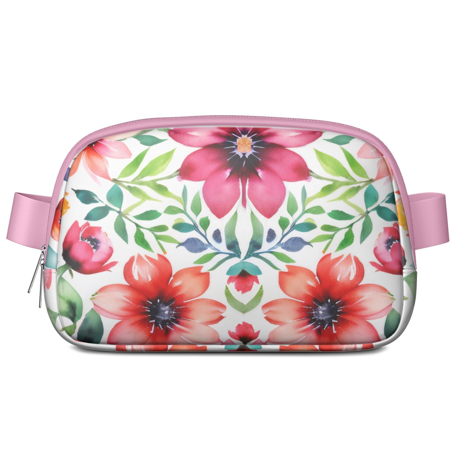 Bright Floral Fanny Pack – Summer Garden Waist Bag with Artistic Bloom ...