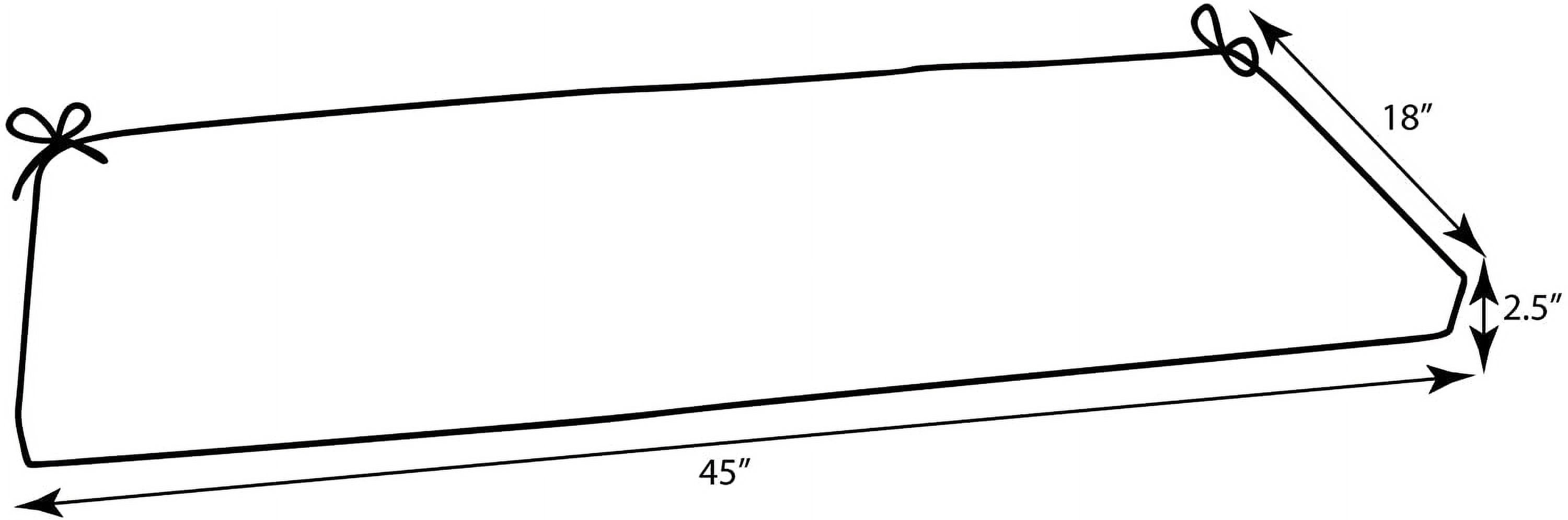 Bright Floral Indoor/Outdoor Sofa Setee Bench Swing Cushion with Ties ...