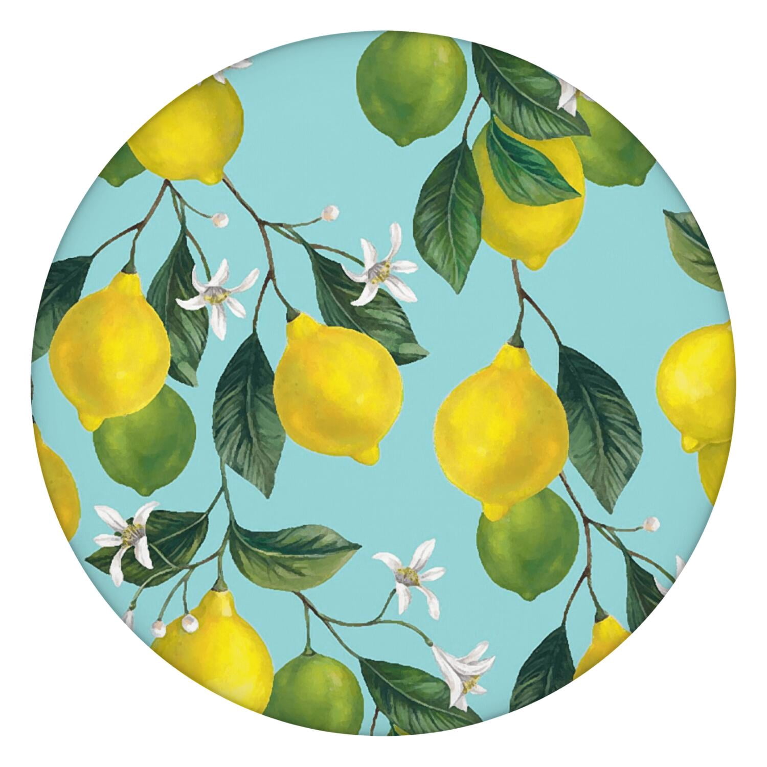 Bright Floral Lemon Tablecloth Yellow Fruit Print I Love Lemons Cute ...