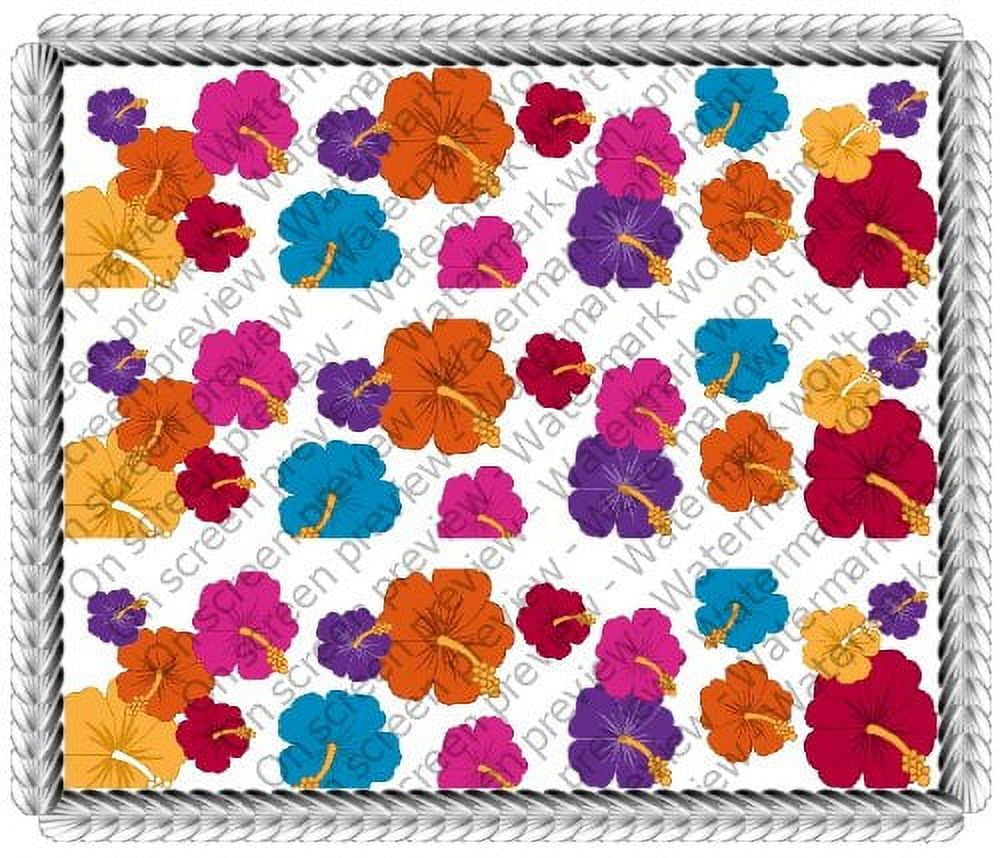Bright Flowers Edible Cake Border Designer Strips - Walmart.com