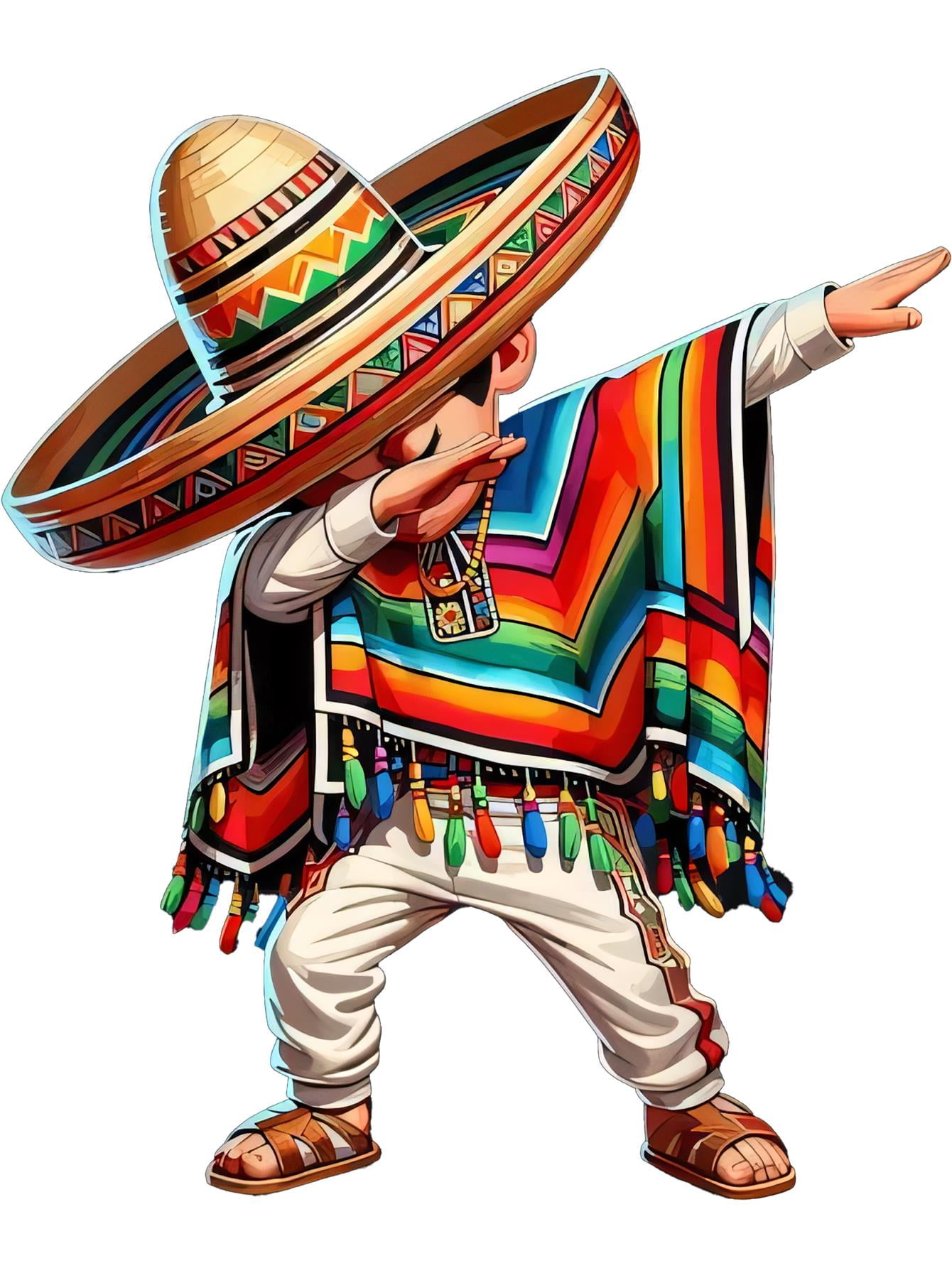 Bright & Fun Graphic T-Shirt – Men’s Casual Top with Dabbing Mexican ...