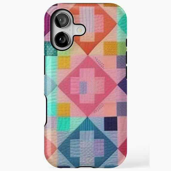 Bright Geometric Quilt Pattern iPhone Case 17 to 11 Pro Max - Walmart.com
