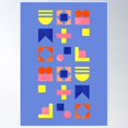 Bright Geometry - Seamless Pattern Poster Wall Art Modern Wall Decor ...