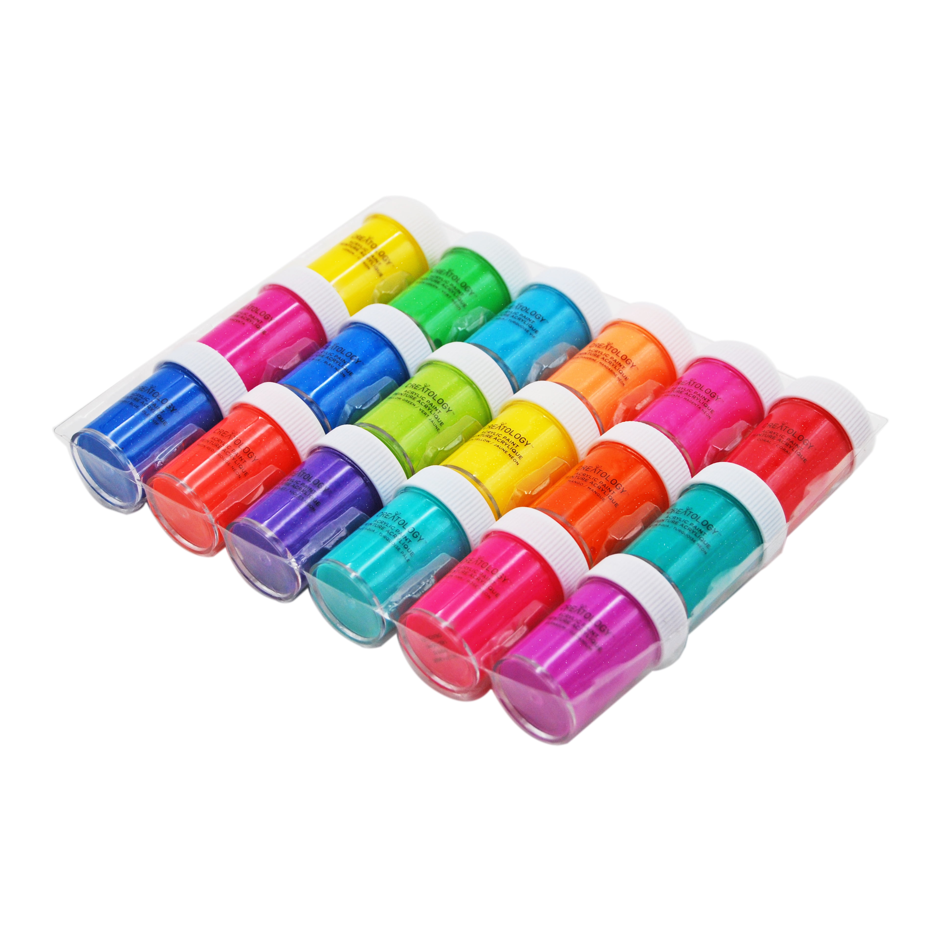 Bright Glitter Acrylic Paint Set by Creatology – Neon & Primary Colors ...