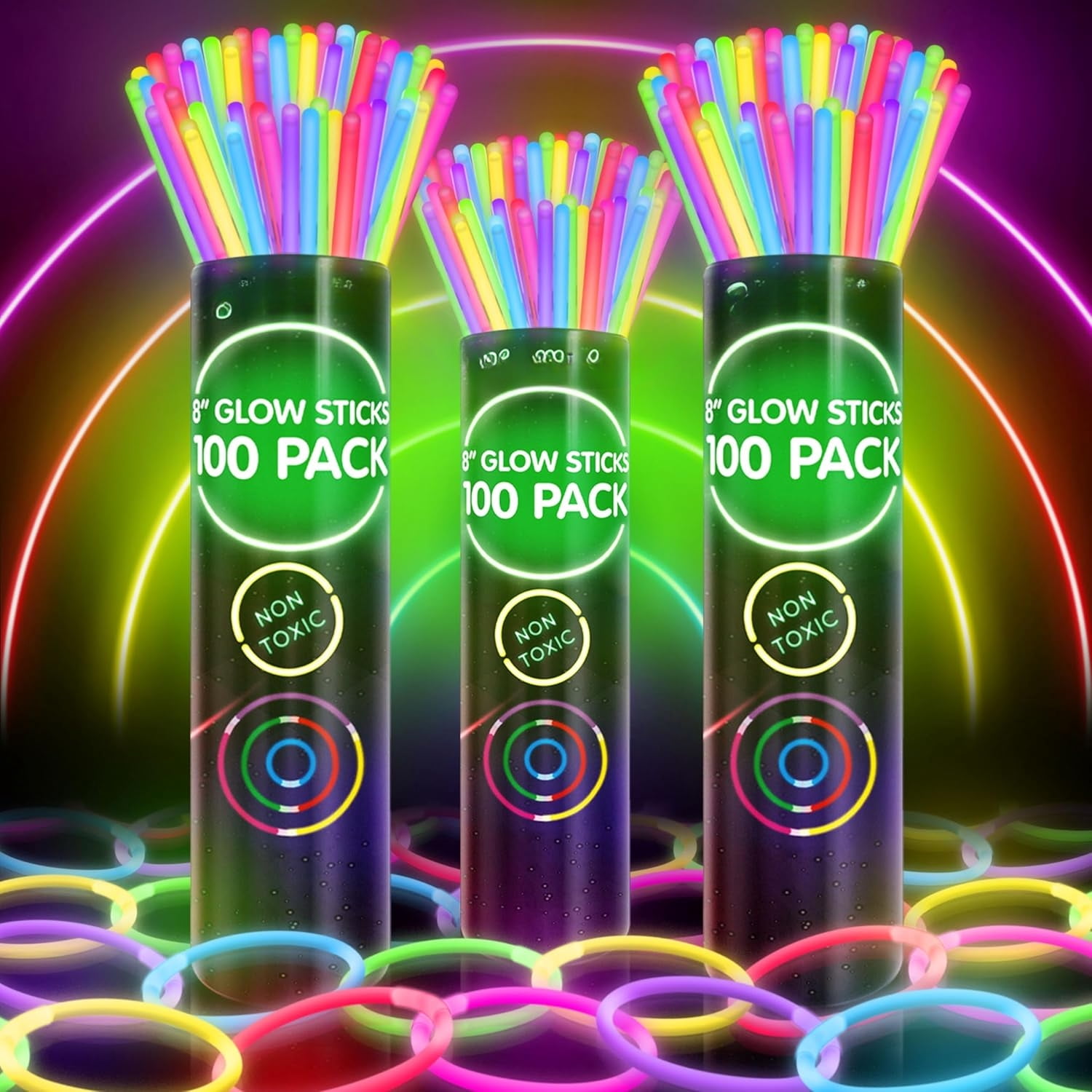 Bright Glow Sticks Bulk - Halloween Glow in the Dark Party Supplies ...