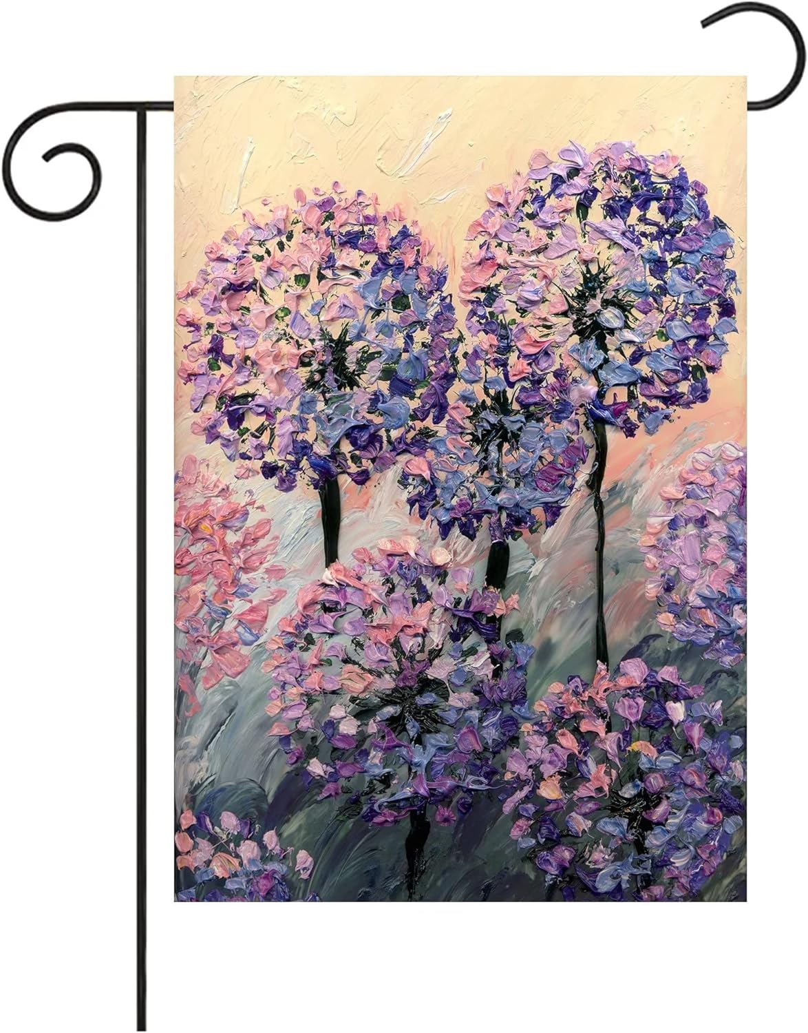 Bright Gouache Paint Vibrant Lavender Garden Flag 12 x 18 Inch, Double ...