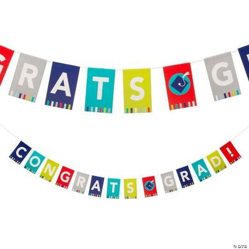 Bright Grad Garland, Graduation, Party Decor, 1 Piece - Walmart.com