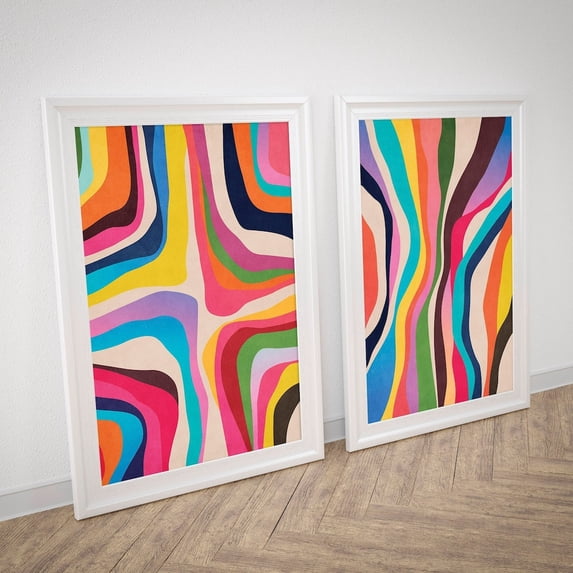 Bright Gradient Maximalist Preppy Dorm Trendy Wall Art Set Set 2 ...