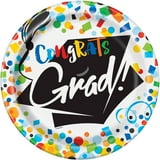 Bright Graduation Paper Plates, 9 in, 8ct - Walmart.com