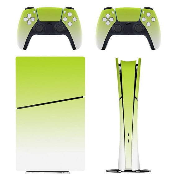 Bright Green And White Gradient PS5/PS5 Slim Digital Disc Skin Sticker ...