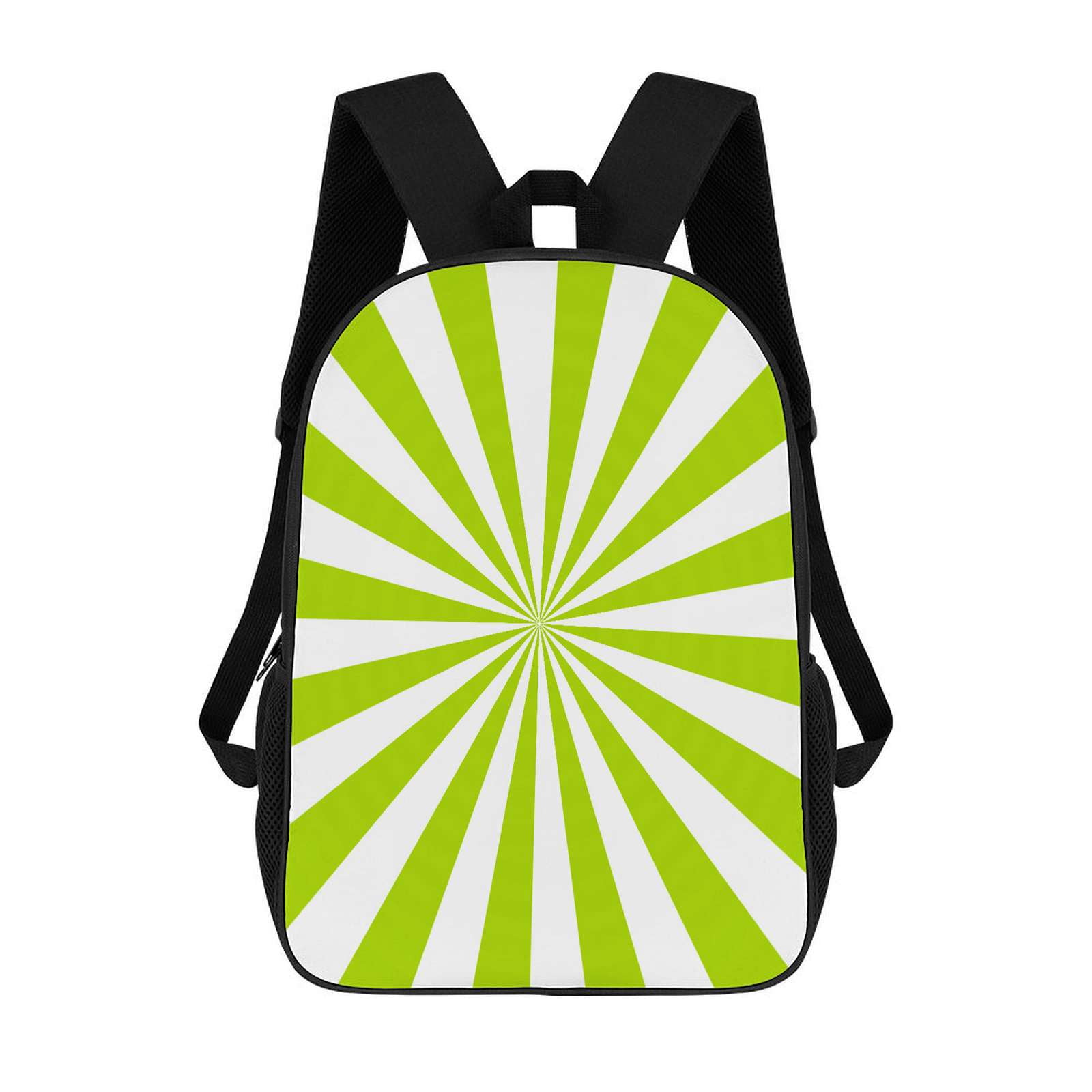 Bright Green And White Sunburst Large Capacity Backpacks For Teenagers ...