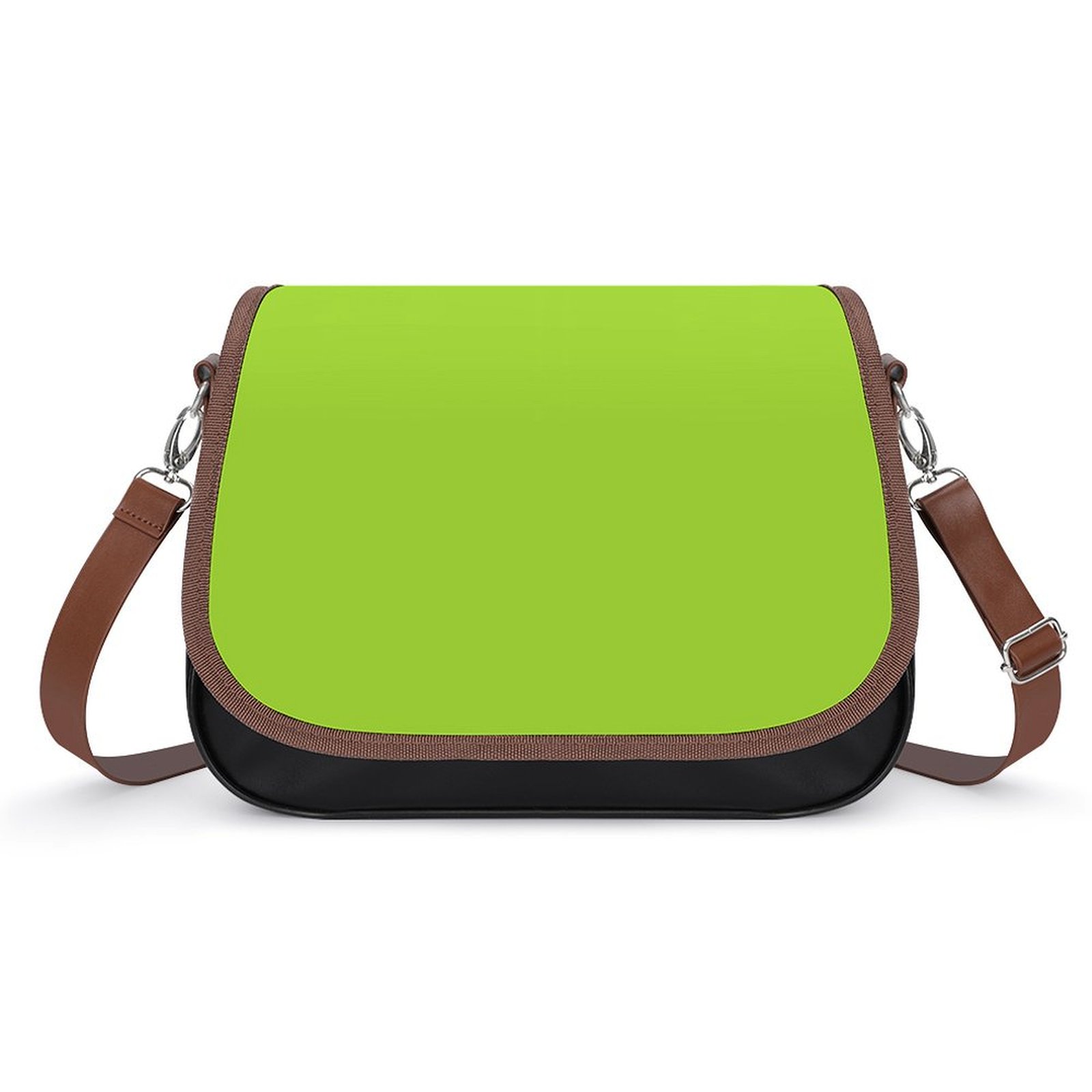 Bright Green Pu Leather Shoulder Bag Essential For Daily Travel Simple ...