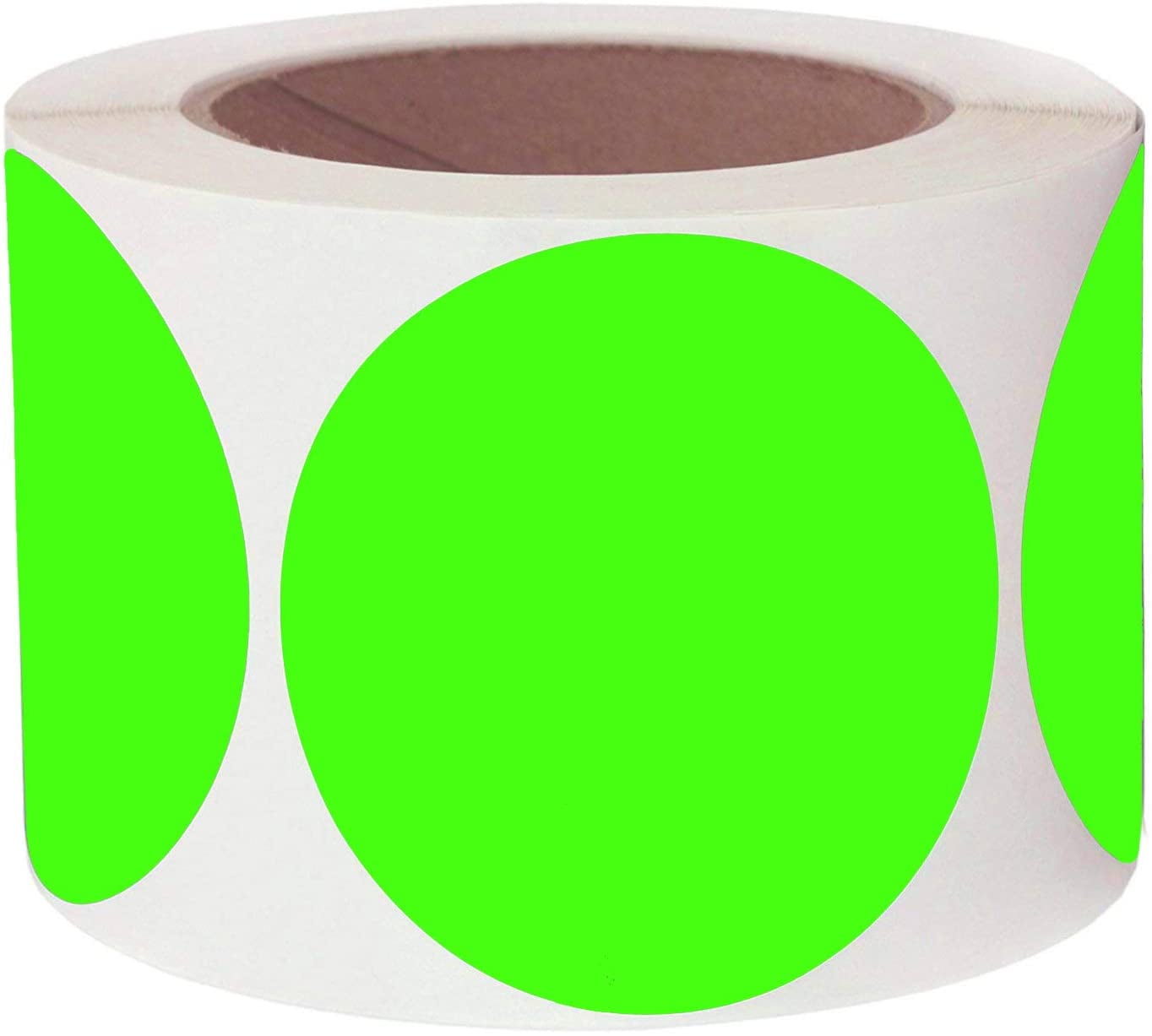 Bright Green Stickers Target Dots 3" Round Color Coding Dot Labels ...