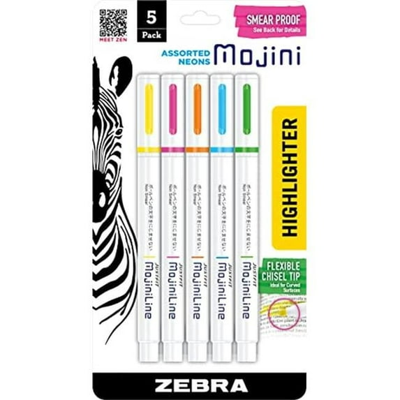 Bright Highlighter, Assorted Color - Pack of 5 - Walmart.com