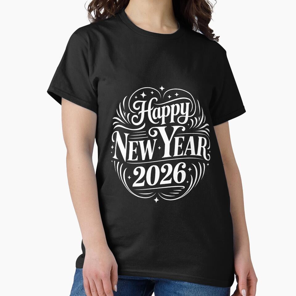 Bright Holiday Fun Welcoming 2026 New Year Celebration Unisex T Shirt, up to size 5XL - Walmart.com