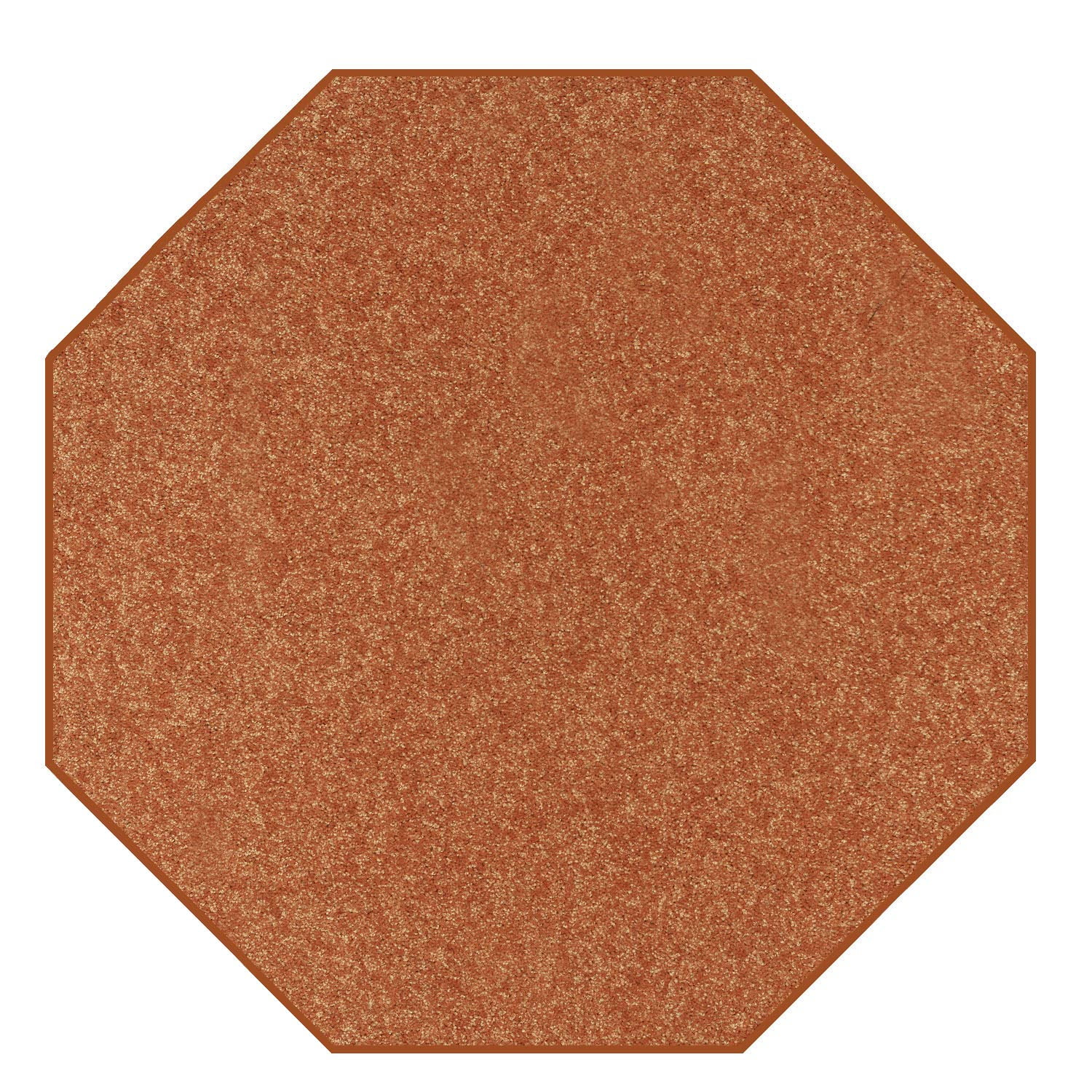 Bright House Solid Color Octagon Shape Area Rugs Rust - 5' Octagon ...