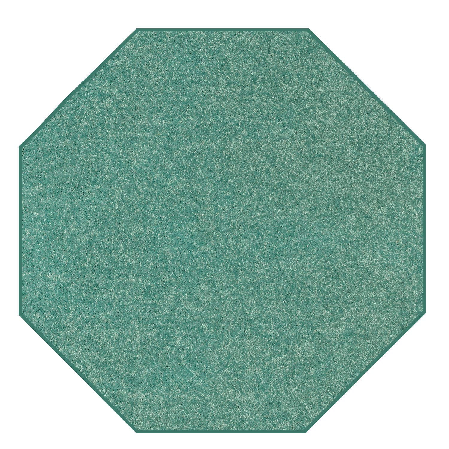 Bright House Solid Color Octagon Shape Area Rugs Teal - 2' Octagon ...