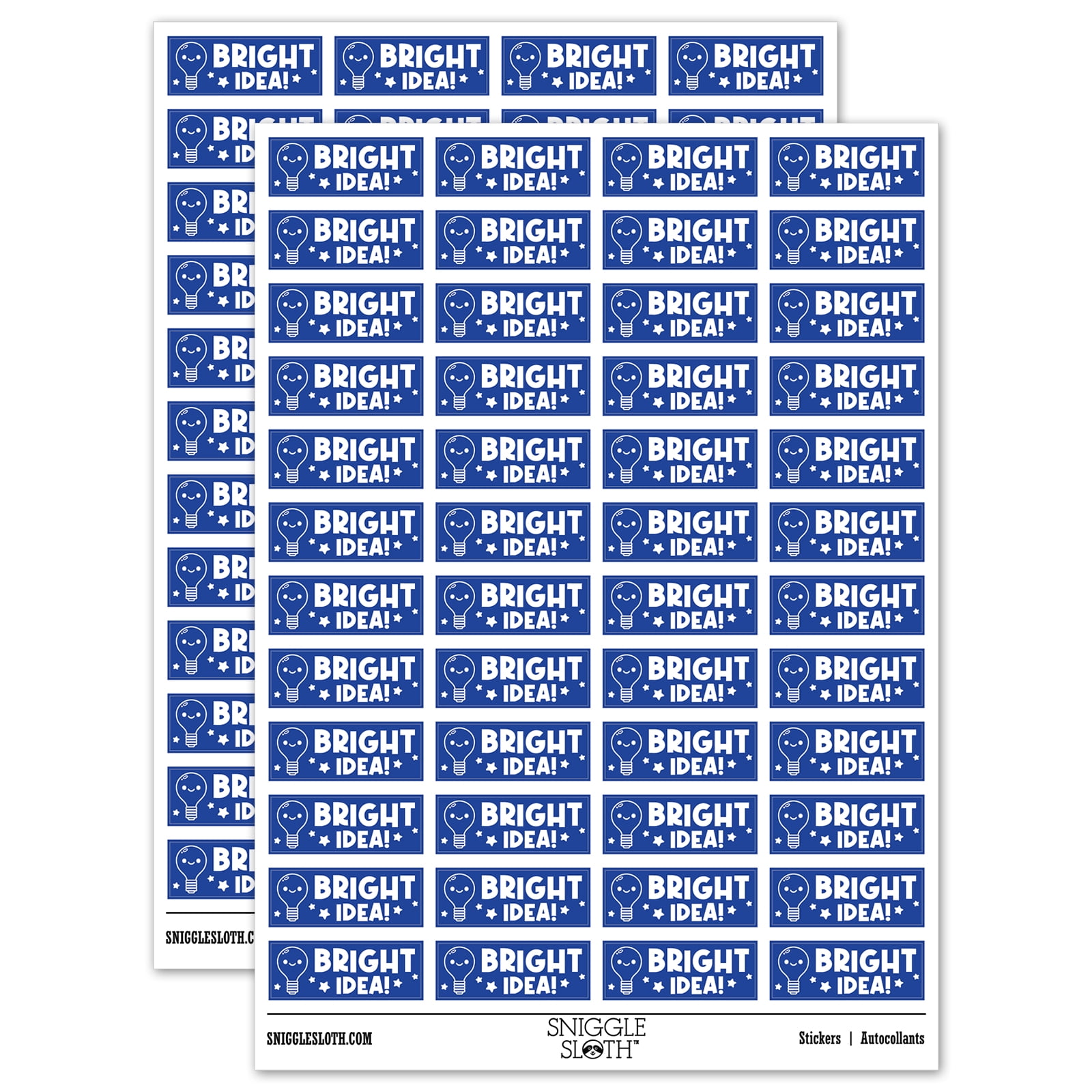 Bright Idea Light Bulb Teacher Student School Sticker Set - Dark Blue ...