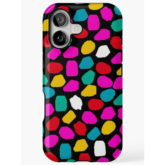 Bright Ink Dot Mosaic Colourful 80s Pattern iPhone Case 11 12 13 14 15 ...