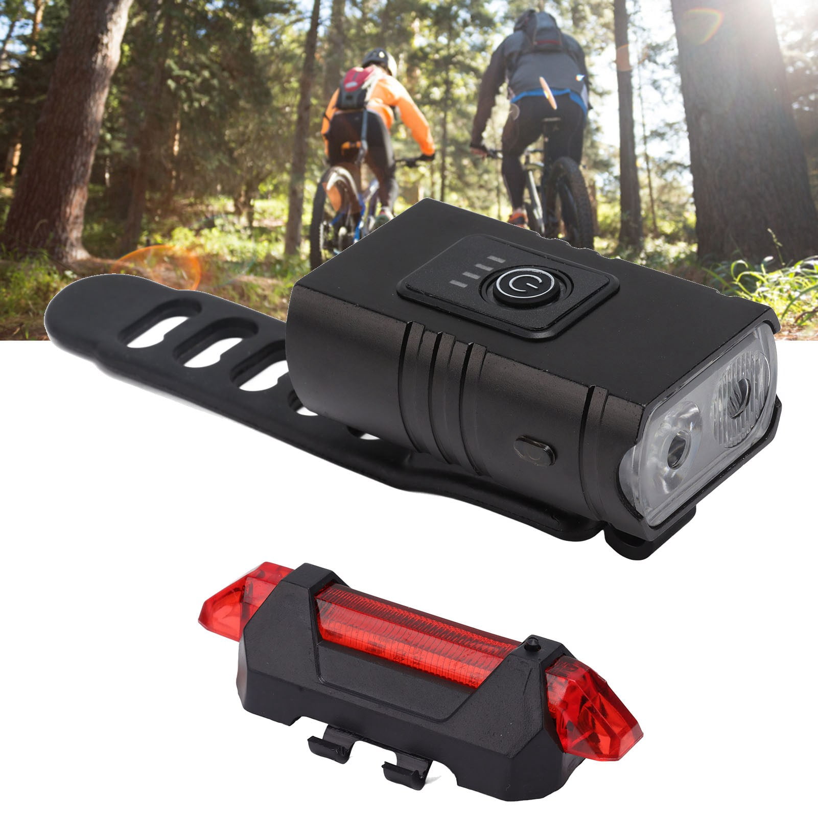 Bright LED Bike Light Kit, Front Rear USB Rechargeable, 6/7 Modes For ...