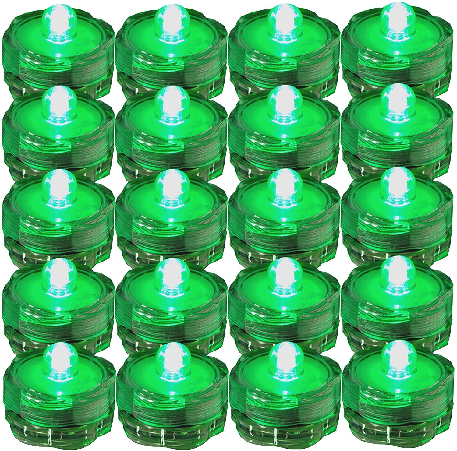 Bright LED Floral Tea Light Submersible Lights for Party Wedding (Green ...