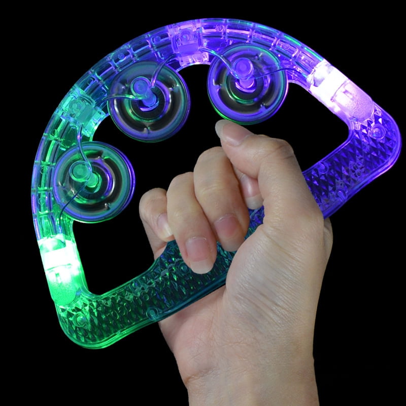 Bright LED Light Up Sensory Toy Flashing Tambourine Musical Instrument ...