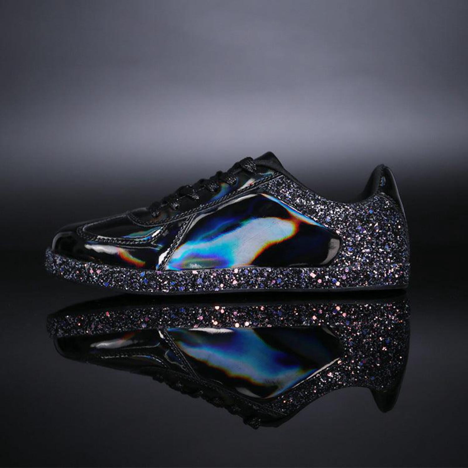 Bright Leather Mirror Illusion Color Plus Size Women's Shoes - Walmart.com